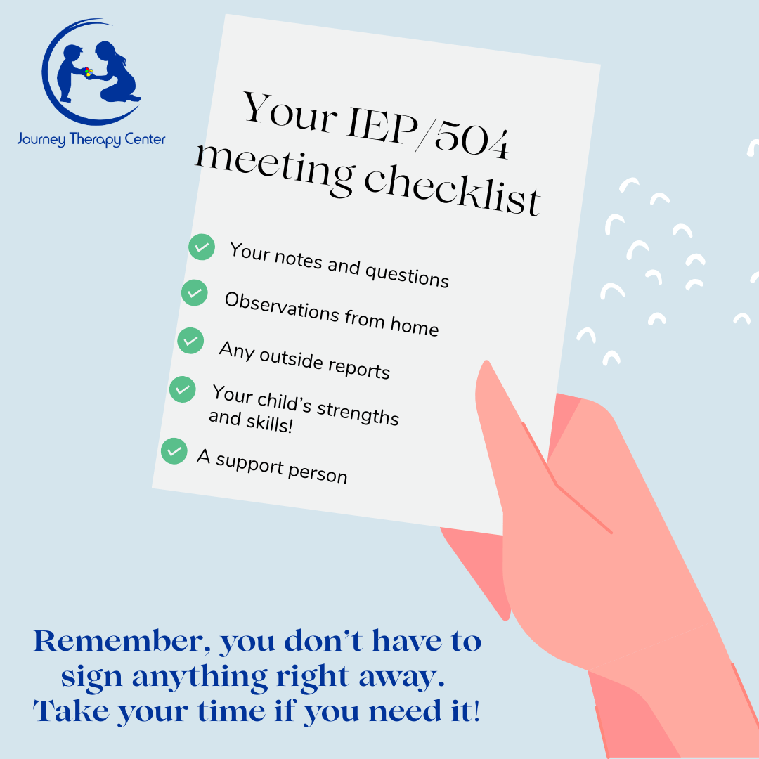 Navigate your IEP/504 meetings with confidence! - Journey Therapy Center